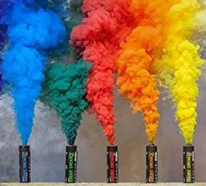 Kje Small 5 MULTI COLOR SMOKE FOG Holi Color Holi Color Powder Pack of ...
