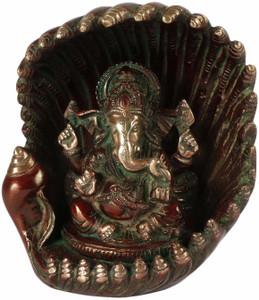 Kartique Lord Ganesha in Seep with Shankh Idol Statue | Ganpati Bappa ...