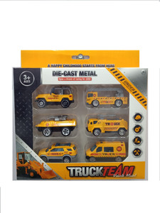 SR Toys Die-cast metal truck car set for kids (pack-6,multicolor) - Die ...