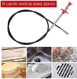 Minato Drain Wire Cleaning Spring Stick, Hair Catching Pipe Cleaning ...