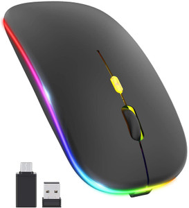 housemate LED Wireless Mouse Rechargeable Slim & Silent 2.4G Portable ...
