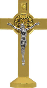 Catholic Liturgicals Car Dashboard Cross, Saint Benedict Crucifix ...