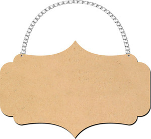 FURNISHFANTASY DIY Name Plate Hanging Chain MDF Board Cutout, Pack of 2 ...