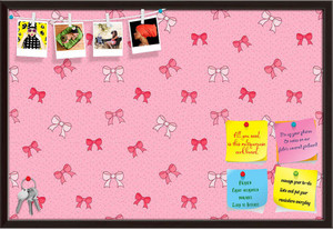 Artzfolio Pink Bows Notice Pin Board Soft Board with Push Pins Cork ...