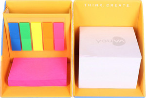 NAVNEET Youva Foldable Sticky Memo Pads with Stationery Pen Holder ...