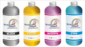 bake&print Edible Printing Ink Special for Photo Cake Décor (1000ml x 4 ...