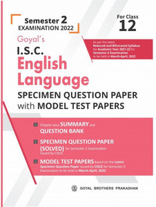 ISC English Language Class 12 Question Bank with Model Test Papers ...