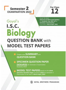 ISC Biology Class 12 Question Bank with Model Test Papers (Sample Paper ...
