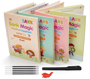 Flipkart.com | Mynxe 4 PCS Magic Practice Copybook for Kids,Magic ...