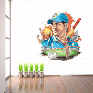 Stickerberry 60 cm Dhoni wall sticker For Home Decor Self Adhesive ...