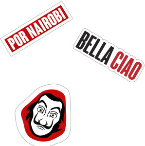 Maachis 3.81 cm Stickers Money Heist Stickers for Laptop Self Adhesive ...