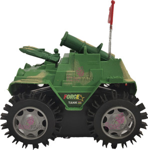 PRIMEFAIR Military Shade Tumbling Tank 360° Action Stunt Tank with Red ...