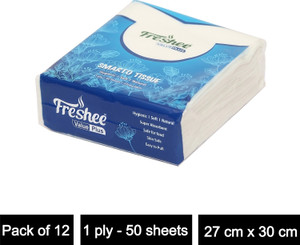 Freshee Facial Tissues 50 sheets 1 Ply SMARTO Tissue Napkins 27cm X ...