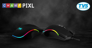 Tvs Electronics Champ Pixl Gaming Mouse Wired Ambidextrous Optical ...