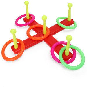 CUBAN INDIA Ring Toss Game Set with Soft Rings Target for Infants ...