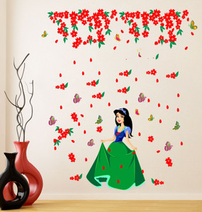 sp decals 81 cm abstract beautiful princes under the flowers ...