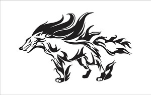 sp decals 50 cm abstract black decal decorative wolf wall sticker Self ...