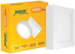 Jaquar Lighting 6-Watt LED Nero Surface Mounted Square Panel Light ...