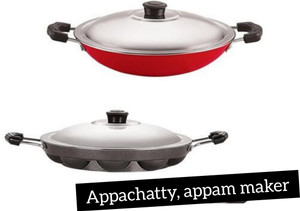 MBP 12 CAVITY APPAM MAKER + APPACHATTY NONSTICK COOKWARE Appachatty Set ...