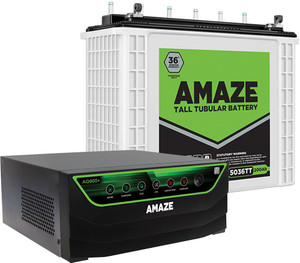 AMAZE 5036TT+ AQ 900+ Square Wave Inverter Tubular Inverter Battery ...
