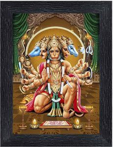 CSN Studio Paunch Mukh hanuman ji Religious Frame Price in India - Buy ...