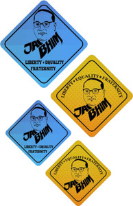 HindK 10.16 cm JAI BHIM Sticker Pack Of 4 THE B.R AMBEDKAR Stickers For ...