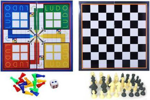 nandee traders CHESS PLUS LUDO BOARD 4 cm Chess Board - Buy nandee ...