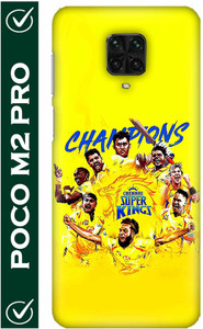 FULLYIDEA Back Cover for POCO M2 Pro, Csk Logo, Chennai Super Kings ...