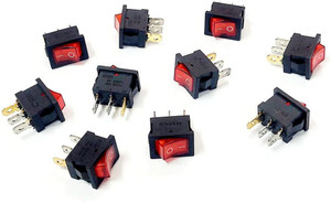 ERHIndia (Pack of 10) SPST Rocker Indicator Switch Radio Electronic ...