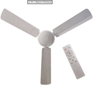 DYNastic HYbrid BLDC Celling Fan With Remote AC/DC 1200 mm 3 Blade ...