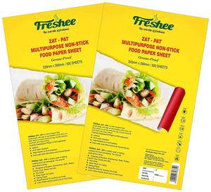 Freshee Food Wrapping Paper 500 Pre Cut Sheets NonStick Food Paper ...