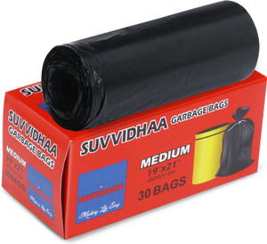SUVIDHA Garbage Bags Medium 19 X 21 Inches Waste Dustbin Bag(Pack of 4 ...