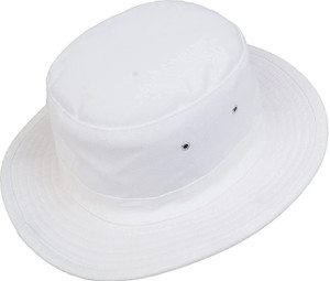 Zonkar White Round 100% Cotton India Cricket Team Cap umpire sunshade ...