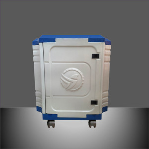 POWEREST Modern Design Inverter Trolley with Door White & Blue Trolley ...