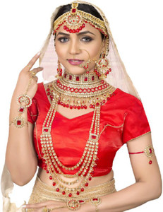 mataji enterprises Copper Red, Gold Jewellery Set Price in India - Buy ...