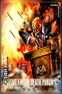 Five Finger Death Punch 5Fdp Ffdp An American Heavy Metal Band Matte ...