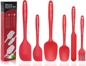 Unique Impex 6 Piece Rubber-Silicone Spatula/Spoons/Brush Set Kitchen ...