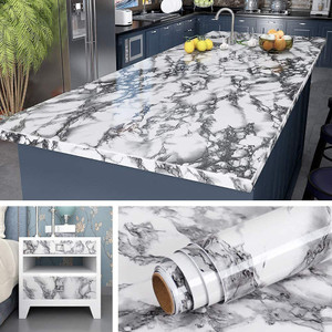 A1 Decor 731.52 cm PVC White Granite Marble Sticker-12x24 Inch Self ...