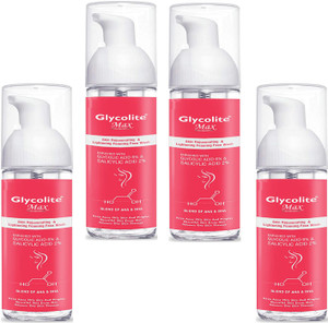 Glycolite Max Skin fairness Facewash 60 ml (Pack Of 4) Face Wash ...