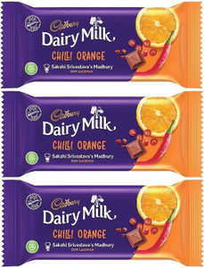 Cadbury DAIRY MILK CHILLI ORANGE (3X36 g), 108 G PACK OF 3 Bars Price ...