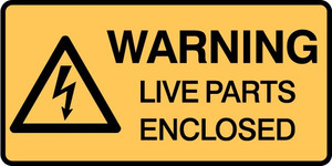 SRG INFOTECH WARNING LIVE PARTS ENCLOSED SIGN BOARD Emergency Sign ...