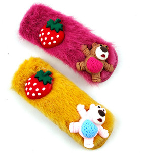 FINXFAIMA Korea Style Furry Clips (Pack of 2 clips) Hair Clip Price in ...