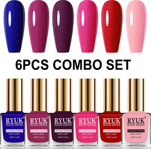 RYUK Long Shine HD Colors Nail Polish Combo Offer Set of 6 Pcs SN-98 ...