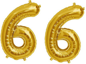 Flipkart.com | Neevaza Solid 66 Number Foil Golden colour Balloon for ...
