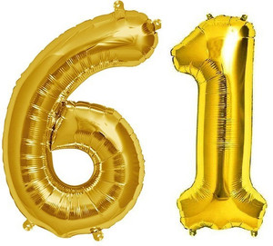 Flipkart.com | Koofest Stores Solid 61 Number Foil Golden colour ...