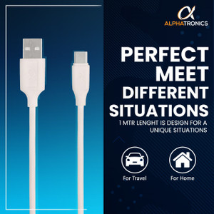 Alphatronics USB Type C Cable 3.4 A 1 m USB TO TYPE-C USB DATA CABLE ...
