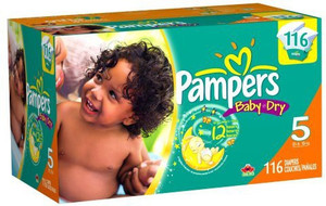 Pampers Baby Dry Size 5 Diapers Value Pack 116 Count - S - M - Buy 0 ...