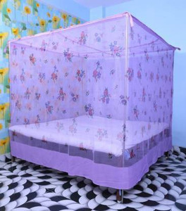 Raj Traders Polyester Adults Washable SP 703-PURPLE PRINT Mosquito Net ...