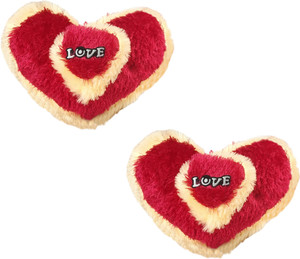 Adhvik Pack of 2 (Size:16x17cm) Small Size Double Heart Love Dil Soft ...