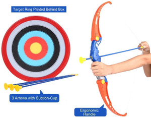 vworld Kids Plastic Archery Bow and Arrow Toy Set with Target Board ...